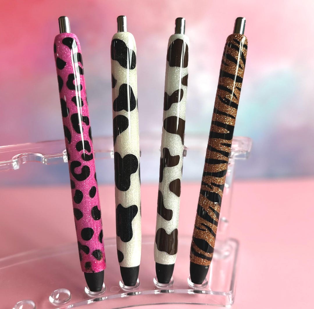 Animal Print Glitter Pens/personalized Pens/inkjoy Gel Pens/custom Ink ...