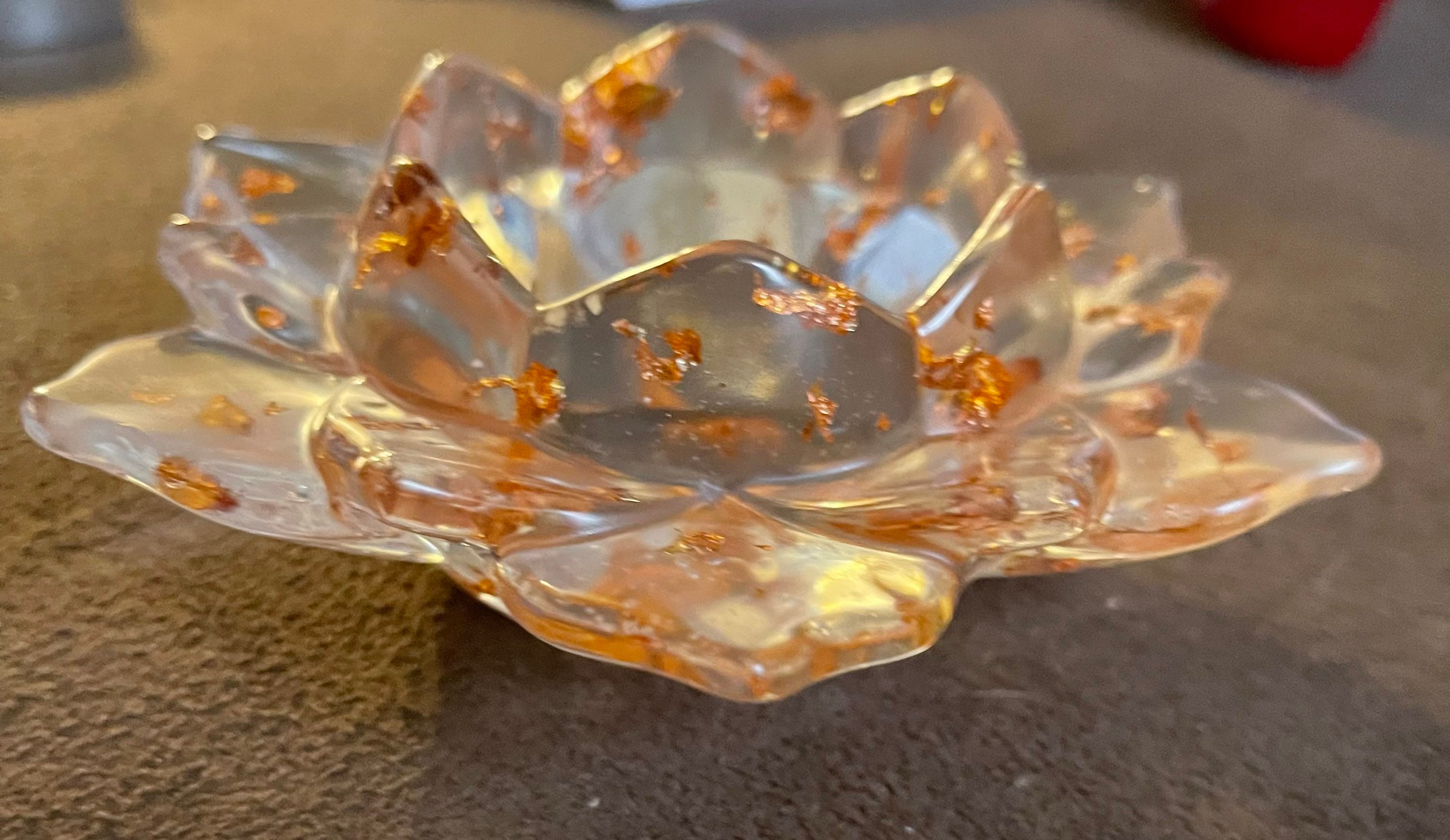 Clear Resin Lotus Flower Tea Light Holder - Etsy