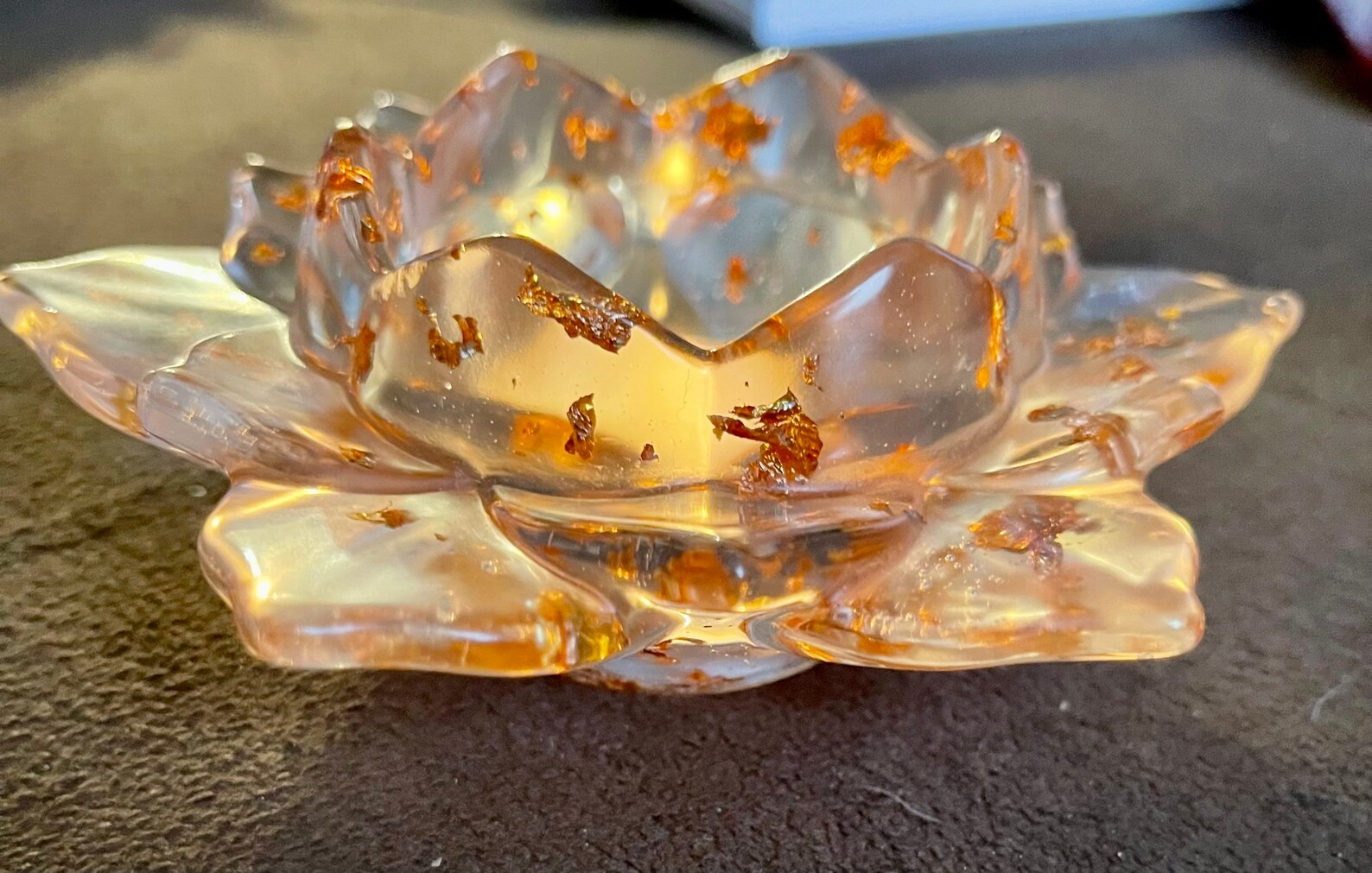 Clear Resin Lotus Flower Tea Light Holder - Etsy