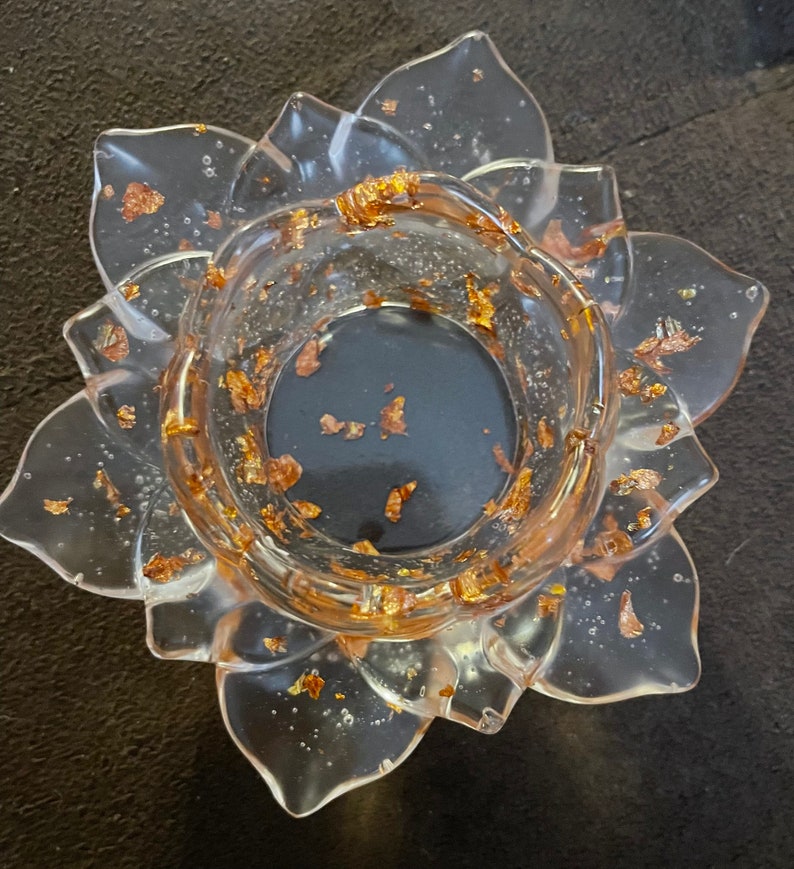 Clear Resin Lotus Flower Tea Light Holder - Etsy
