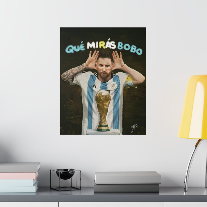 Lionel Messi "que Miras Bobo" With World Cup Trophy - Etsy