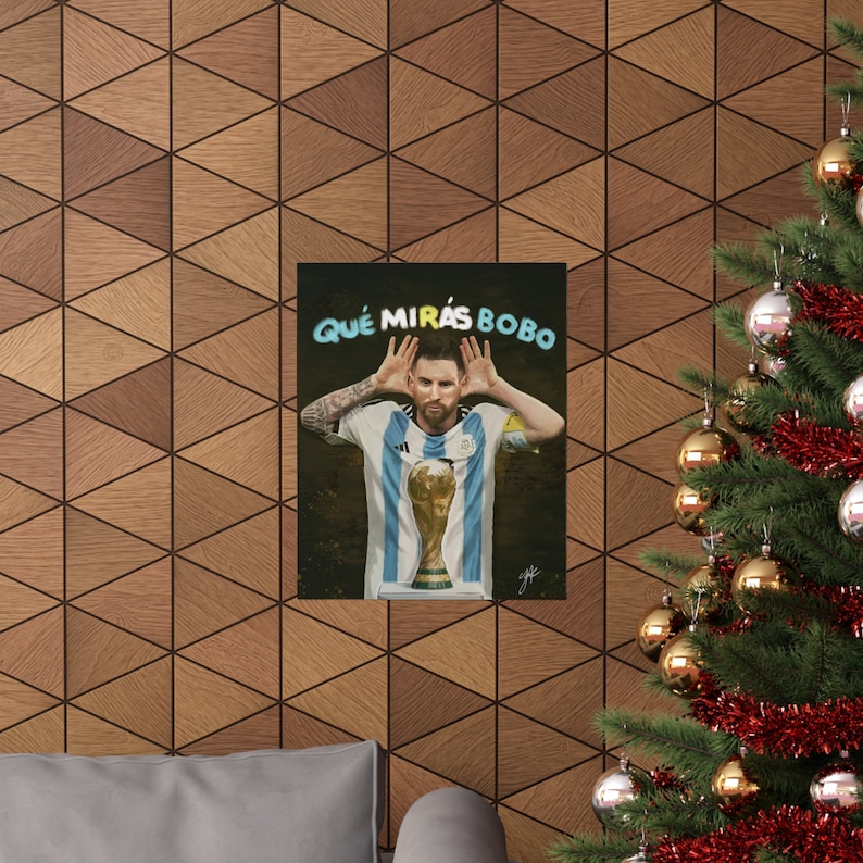 Lionel Messi "que Miras Bobo" With World Cup Trophy - Etsy