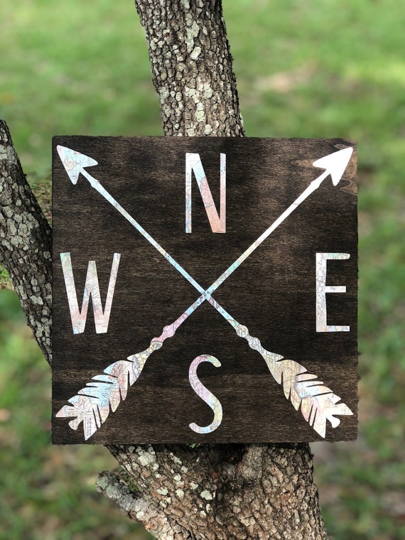 NESW Arrows Sign Compass Rose | Etsy
