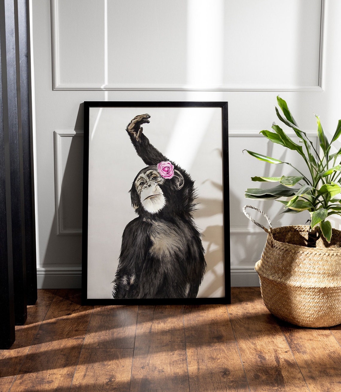 Dancing Monkey - Limited Edition Art Print, Elegant Monkey Illustration ...