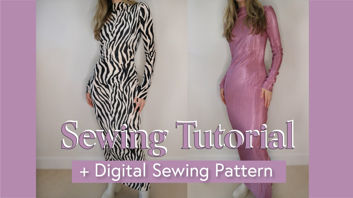 2 in 1 Maxi Stretch Dress PDF Easy Sewing Pattern (instant Download ...