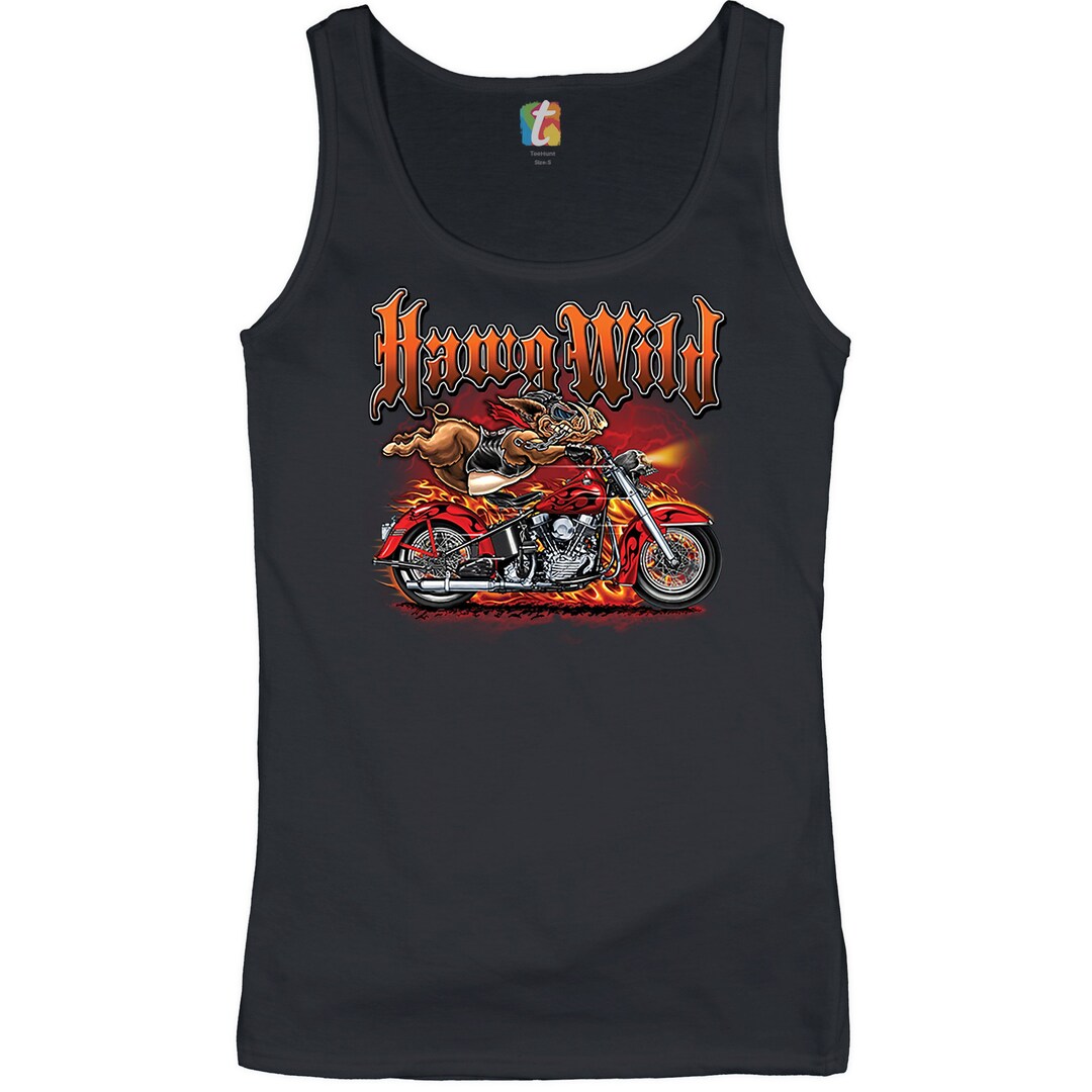 Hawg Wild Women's Tank Top Born to Be Wild, Biker, Rider, Motorcycle ...