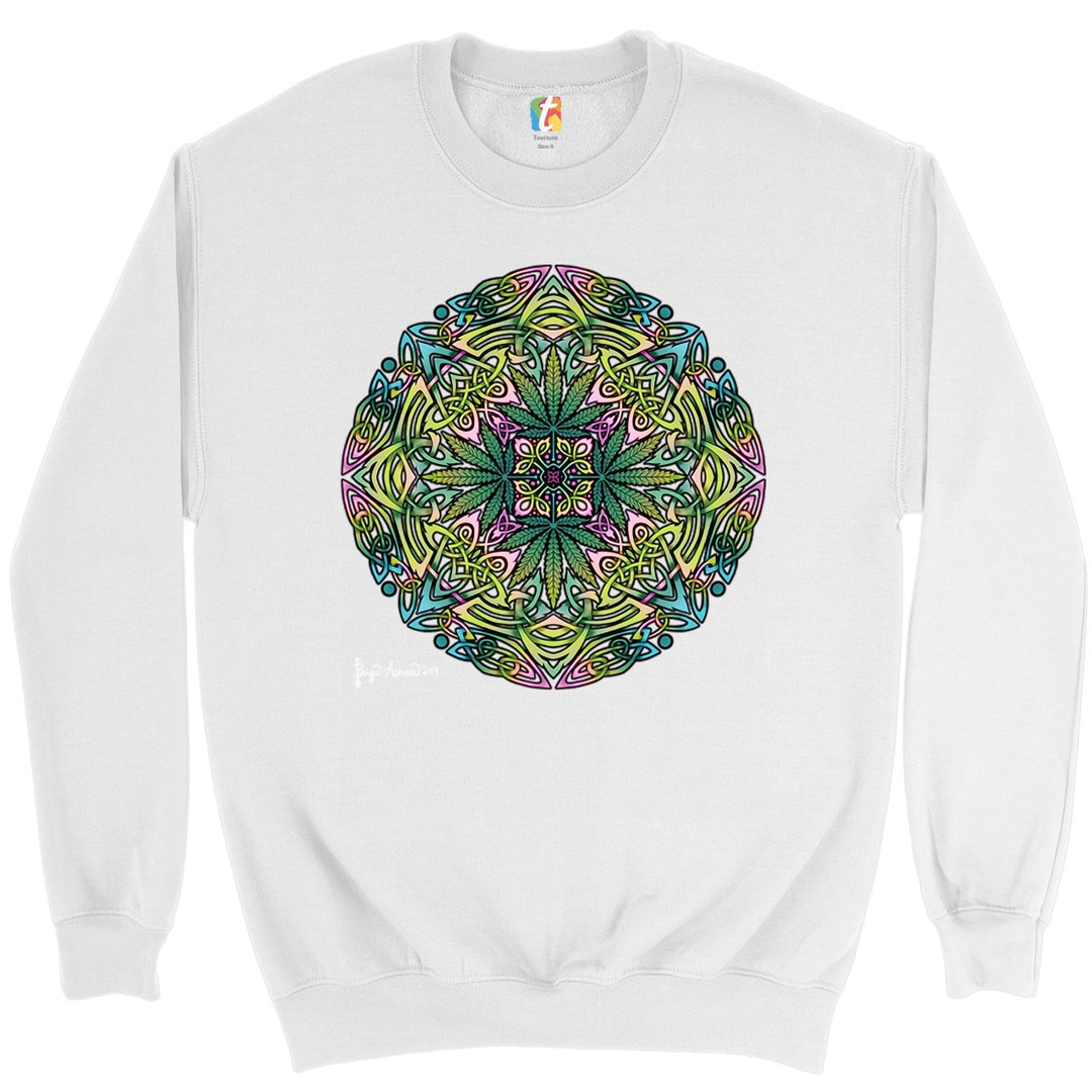 Celtic Ornament With Pot Leaves Sweatshirt Marijuana Leaf, Pot, Weird ...