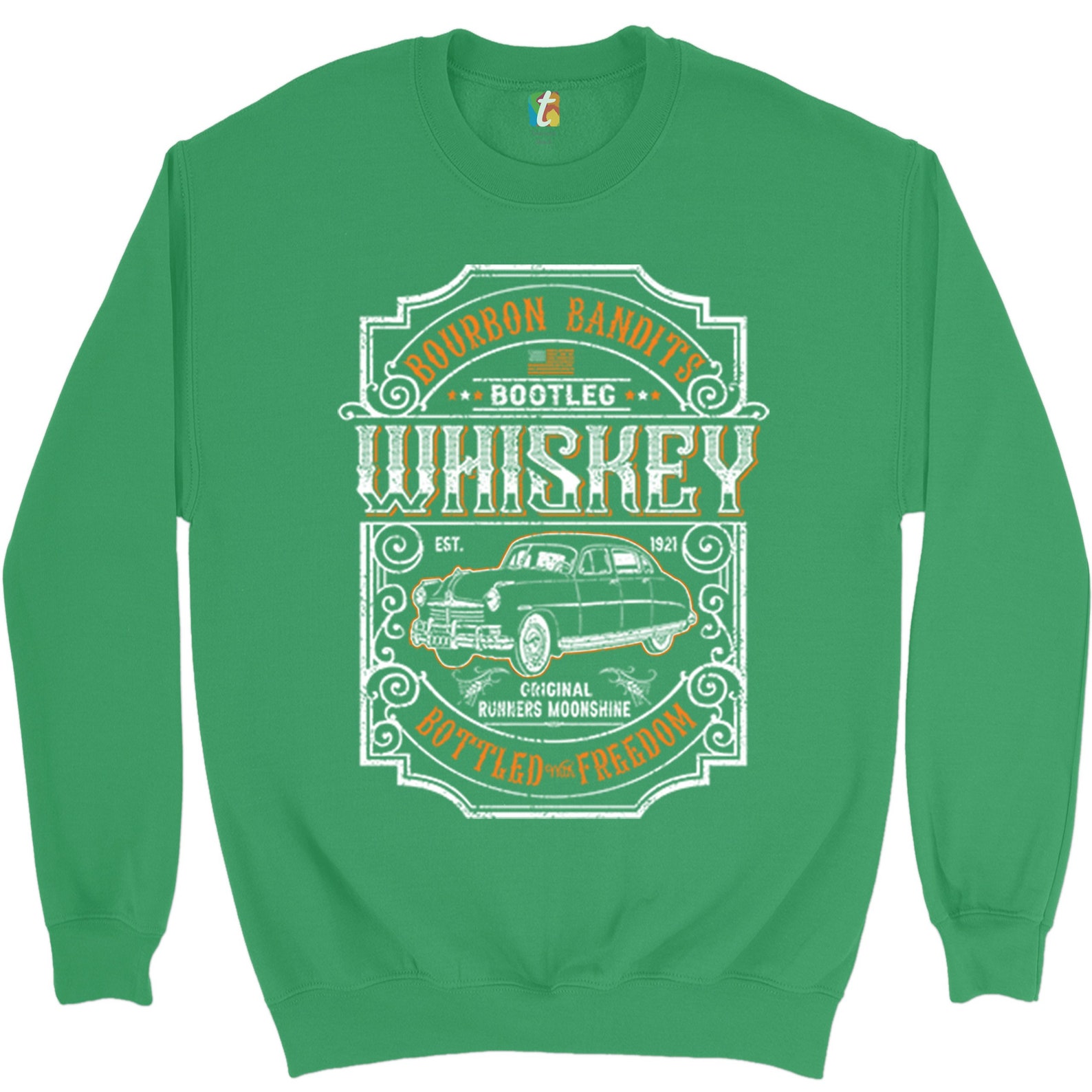Bourbon Bandit's Bootleg Whiskey Sweatshirt Original Runners Moonshine ...