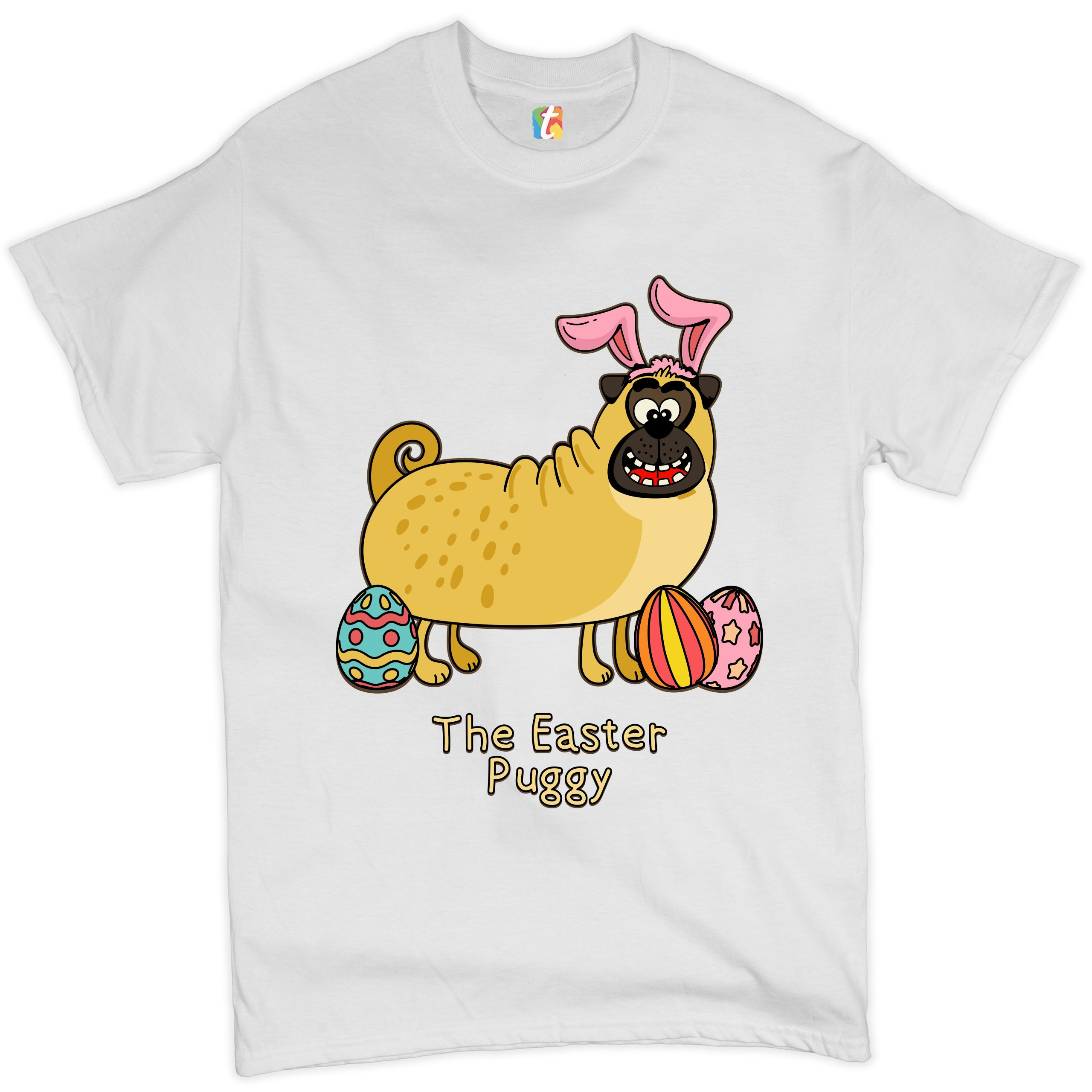 The Easter Puggy T-shirt Cute Pug with Bunny Ears Easter | Etsy