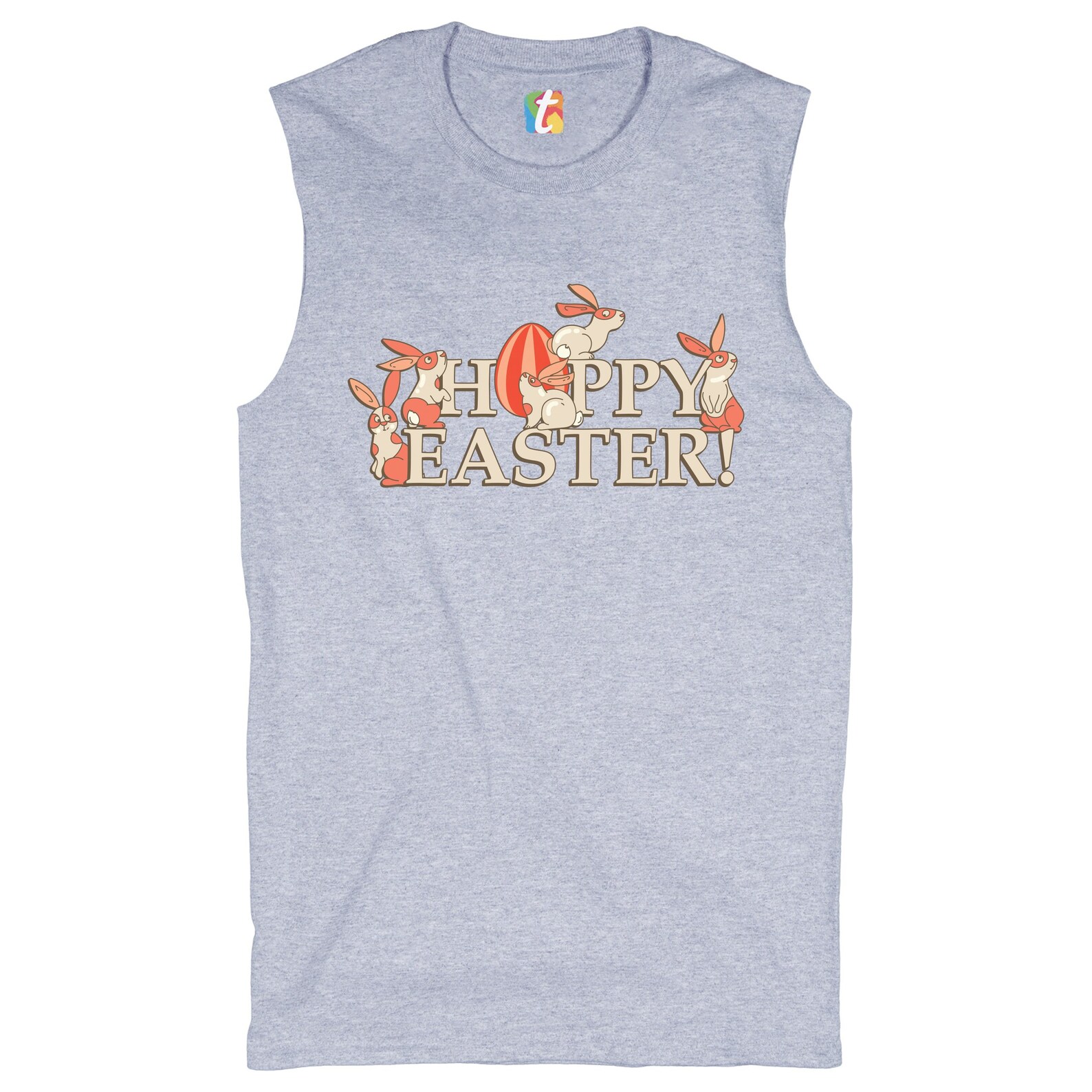Happy Easter Muscle Shirt Hoppy Easter, Easter Bunny, Holiday Gift, Egg ...