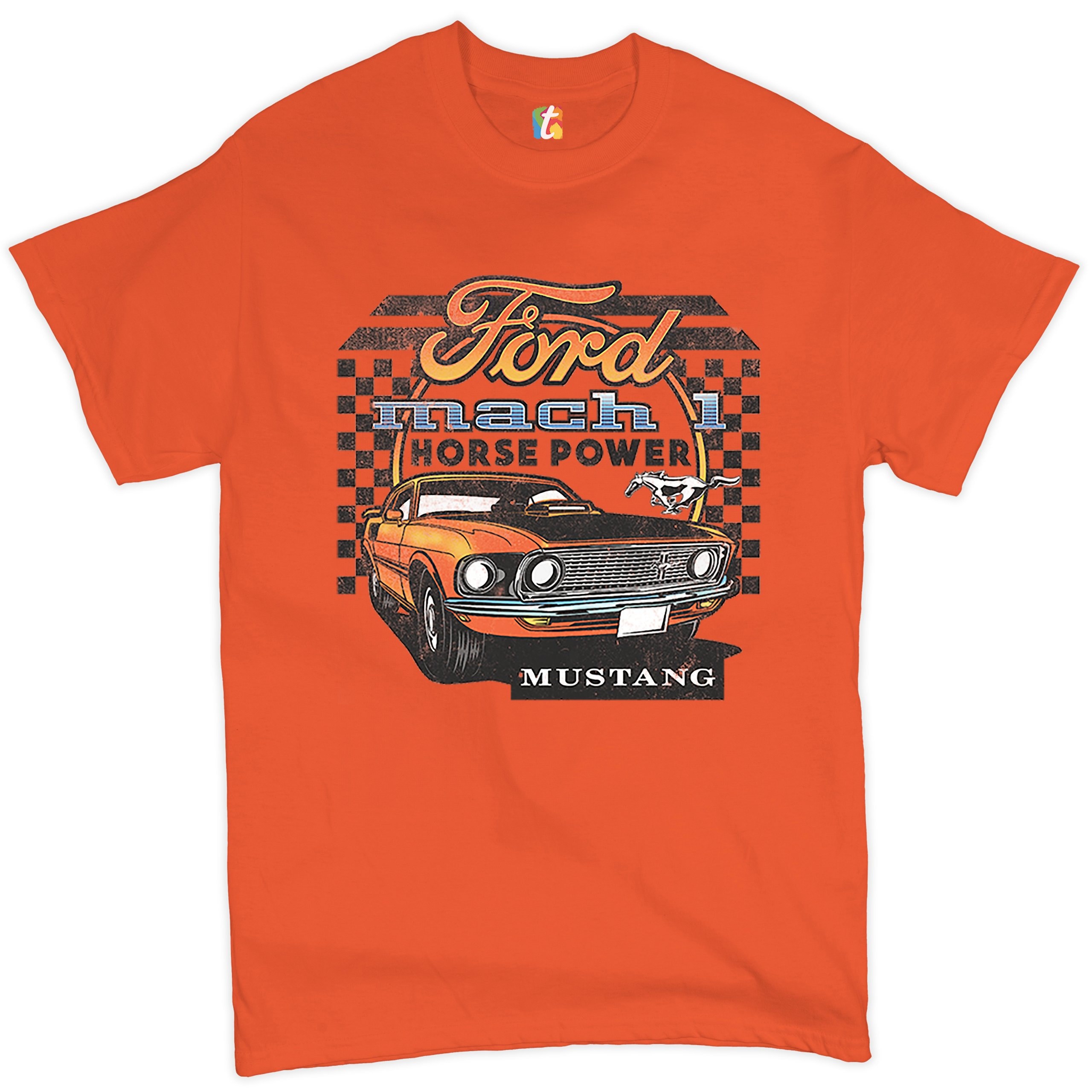 Ford Mustang Mach 1 T-shirt Horse Power American Muscle Licensed Men's ...