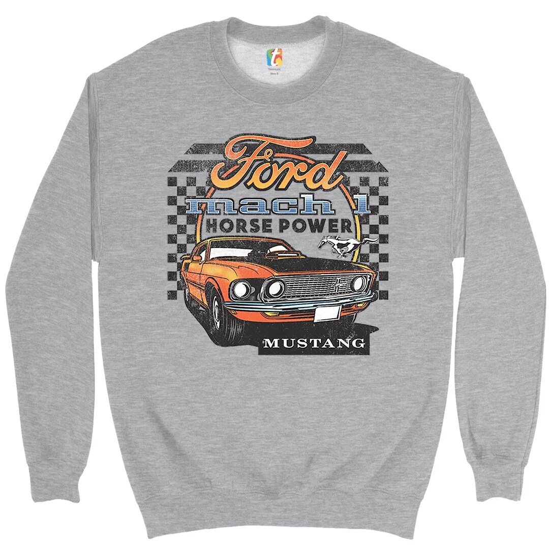 Ford Mustang Mach 1 Sweatshirt Horse Power American Muscle Licensed ...