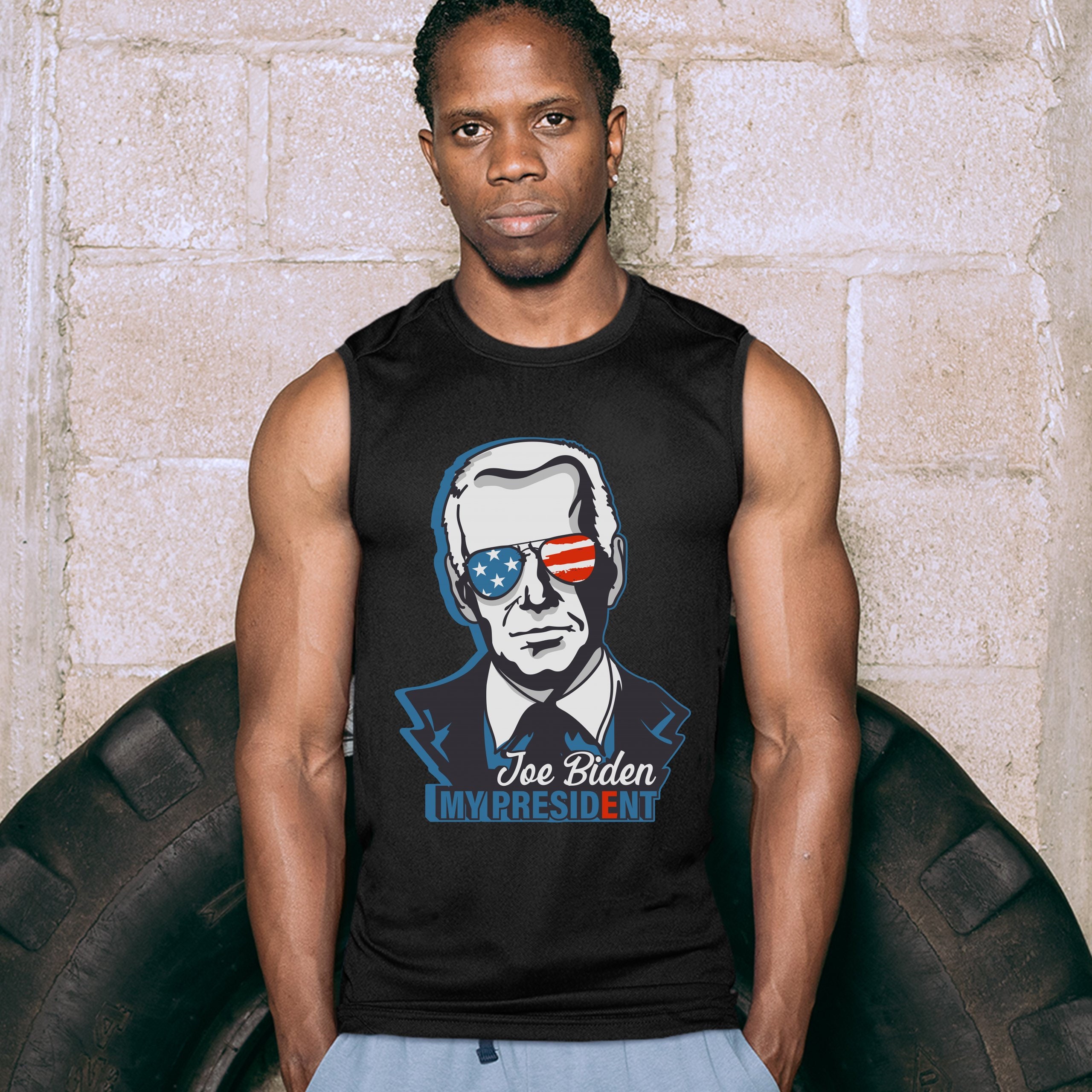 Joe Biden My President Muscle Shirt Democrat Liberal Stars and | Etsy
