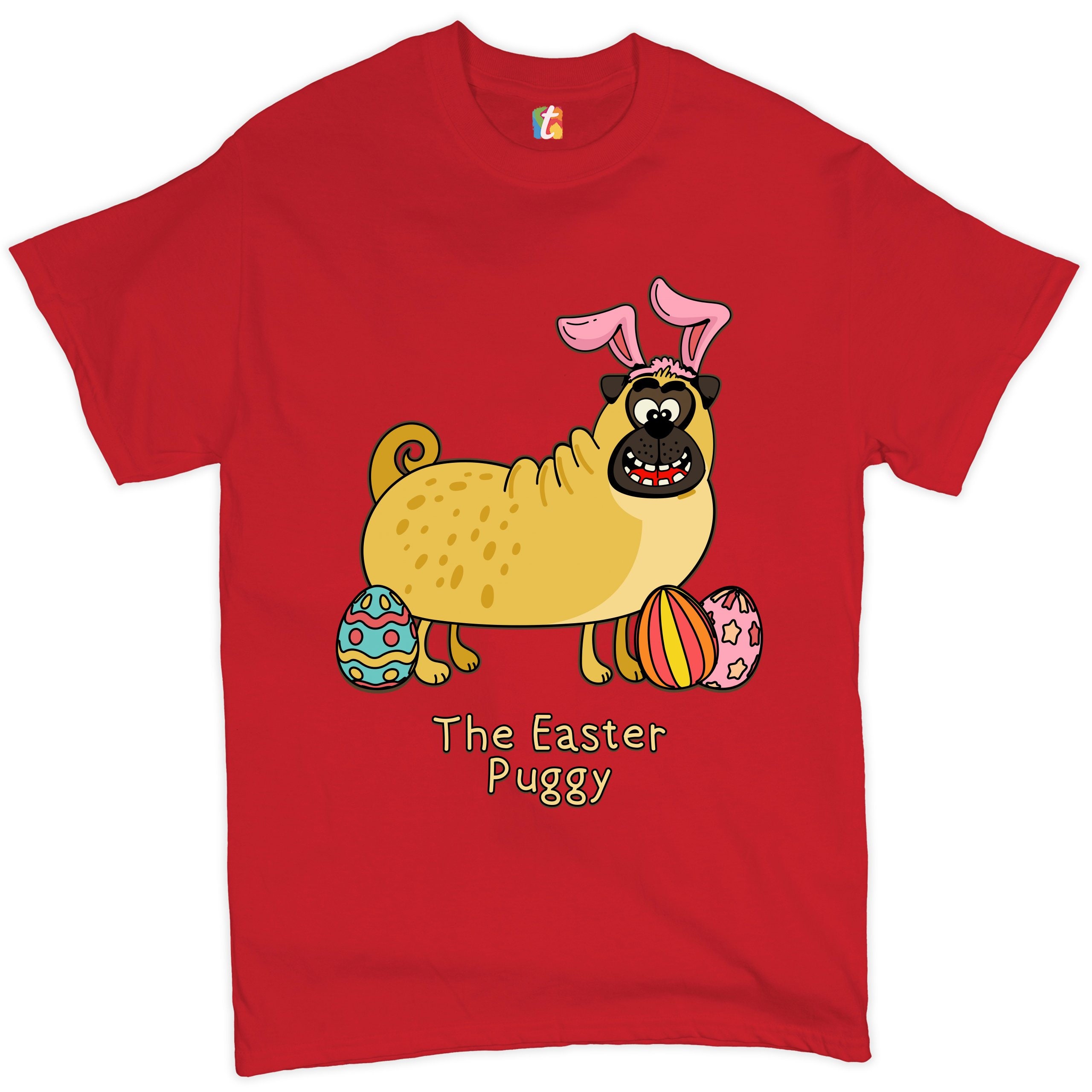 The Easter Puggy T-shirt Cute Pug with Bunny Ears Easter | Etsy