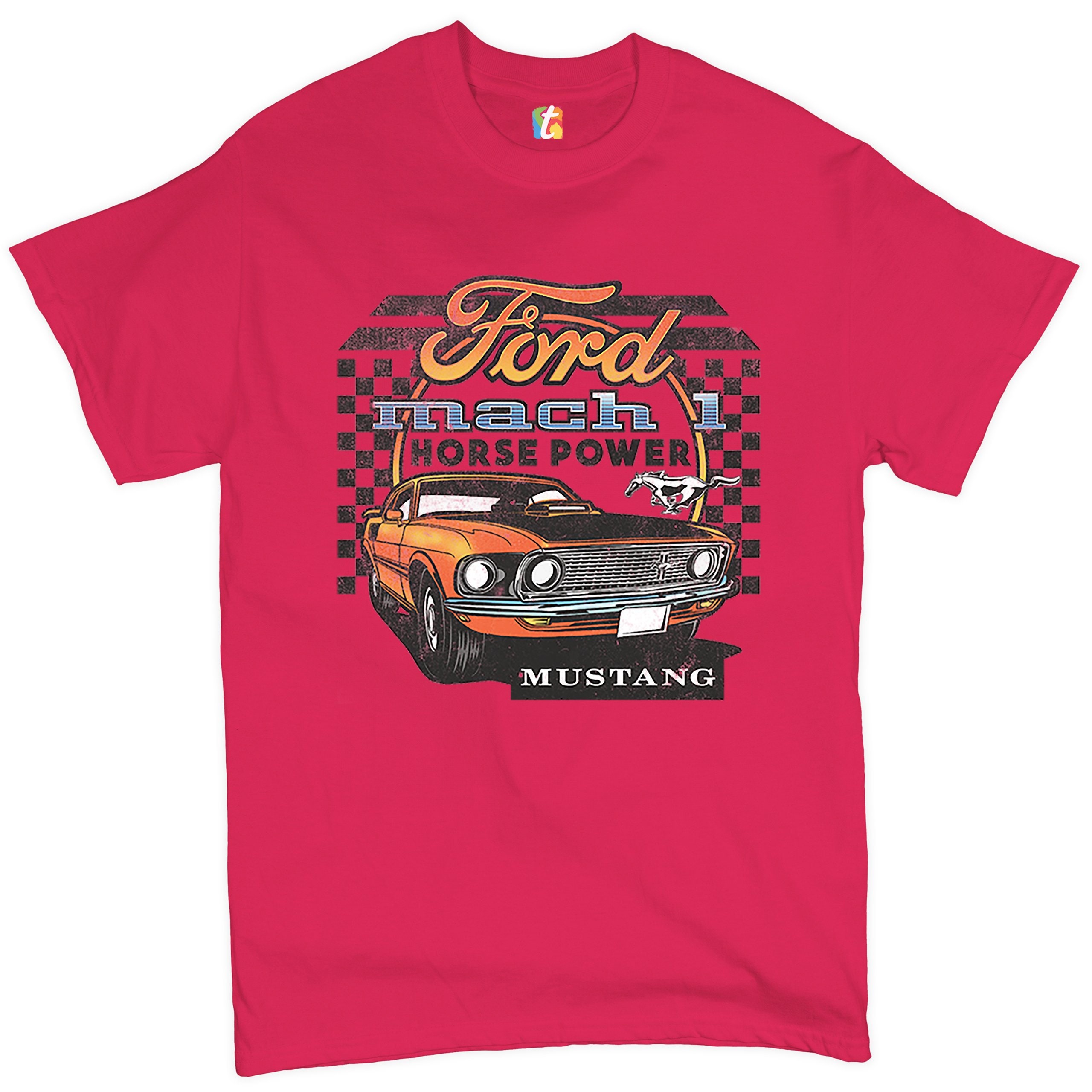 Ford Mustang Mach 1 T-shirt Horse Power American Muscle Licensed Men's ...