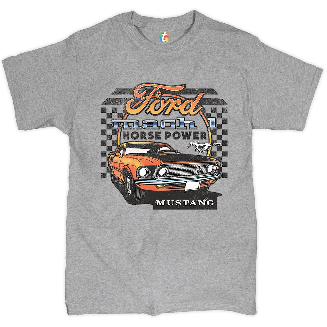 Ford Mustang Mach 1 T-shirt Horse Power American Muscle Licensed Men's ...