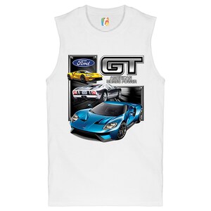 Ford GT American Horse Power Muscle Shirt Sports Race Car Licensed Men ...