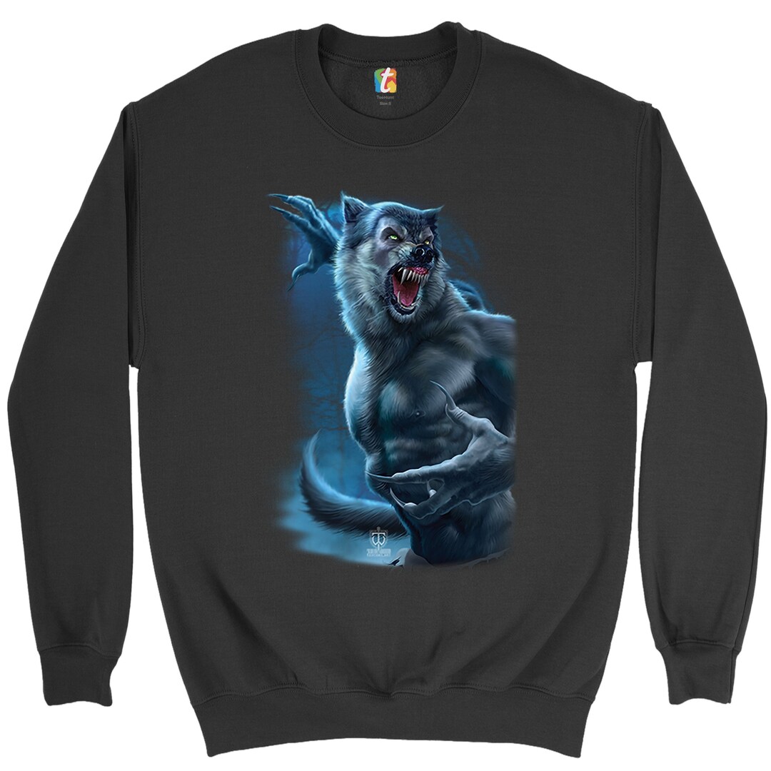 Roaring Werewolf Sweatshirt Halloween, Horror, Scary, Gothic, Monster ...