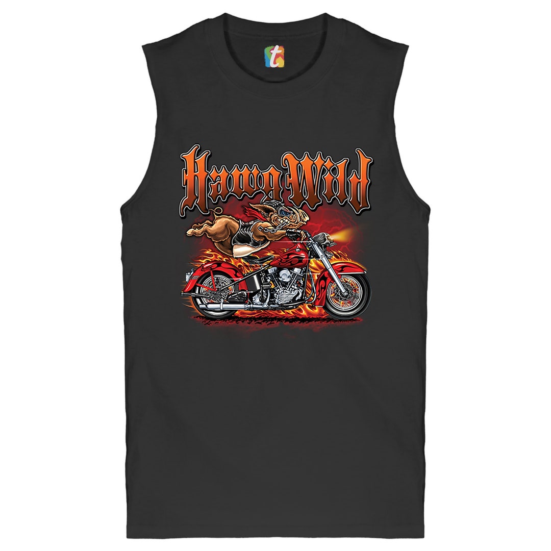 Hawg Wild Muscle Shirt Born to Be Wild, Biker, Rider, Motorcycle ...