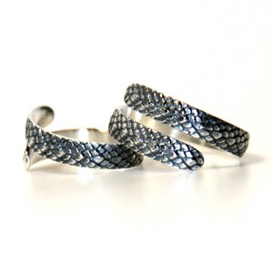 Adjustable Dragon Scale Ring, Sterling Silver Ring, Finger or Thumb ...