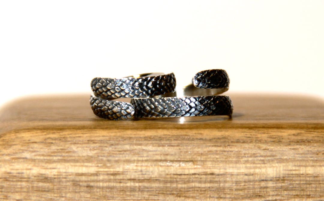Adjustable Dragon Scale Ring, Sterling Silver Ring, Finger or Thumb ...