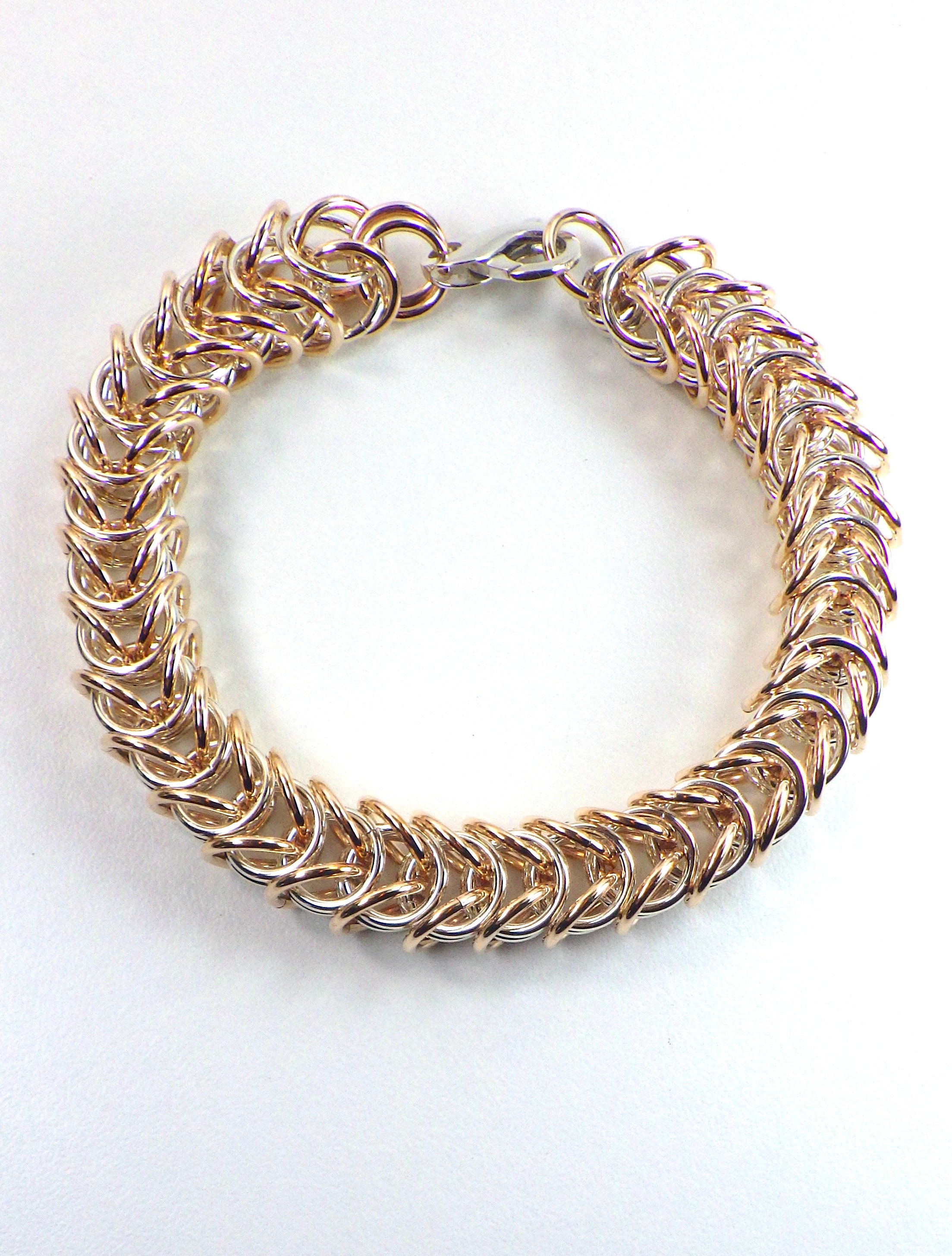 Box Chain Bracelet. Sterling Silver and Solid Bronze - Etsy