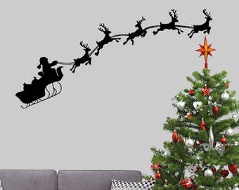 Santa Wall Decal | Etsy