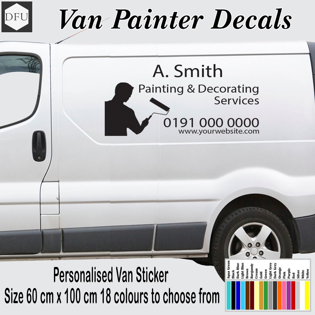 Van Sign Writing Kit, Custom Van Vehicle Graphics Sign, Personalised ...