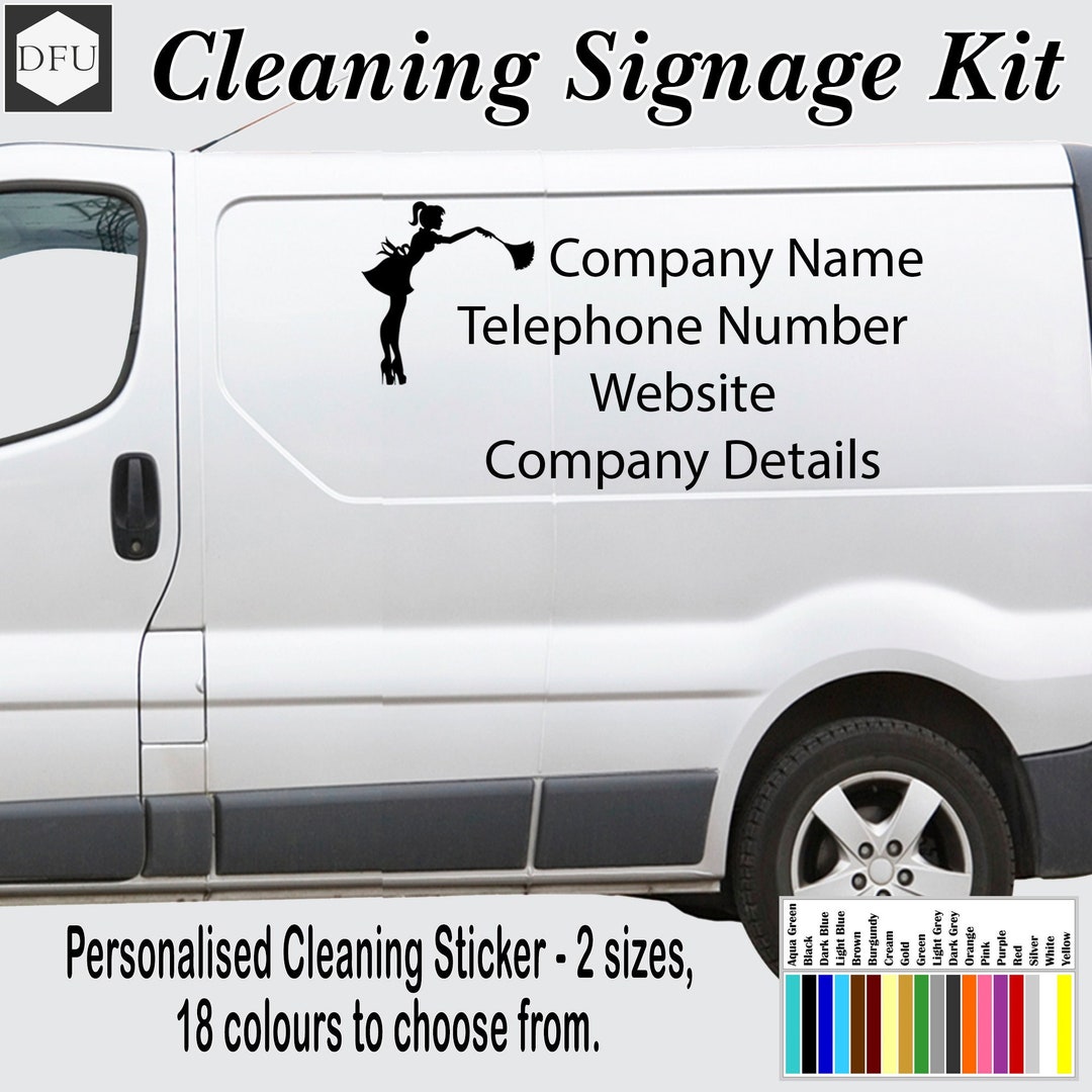 Custom Cleaning Sticker, Car or Van Signage, Sign Writing Decal ...