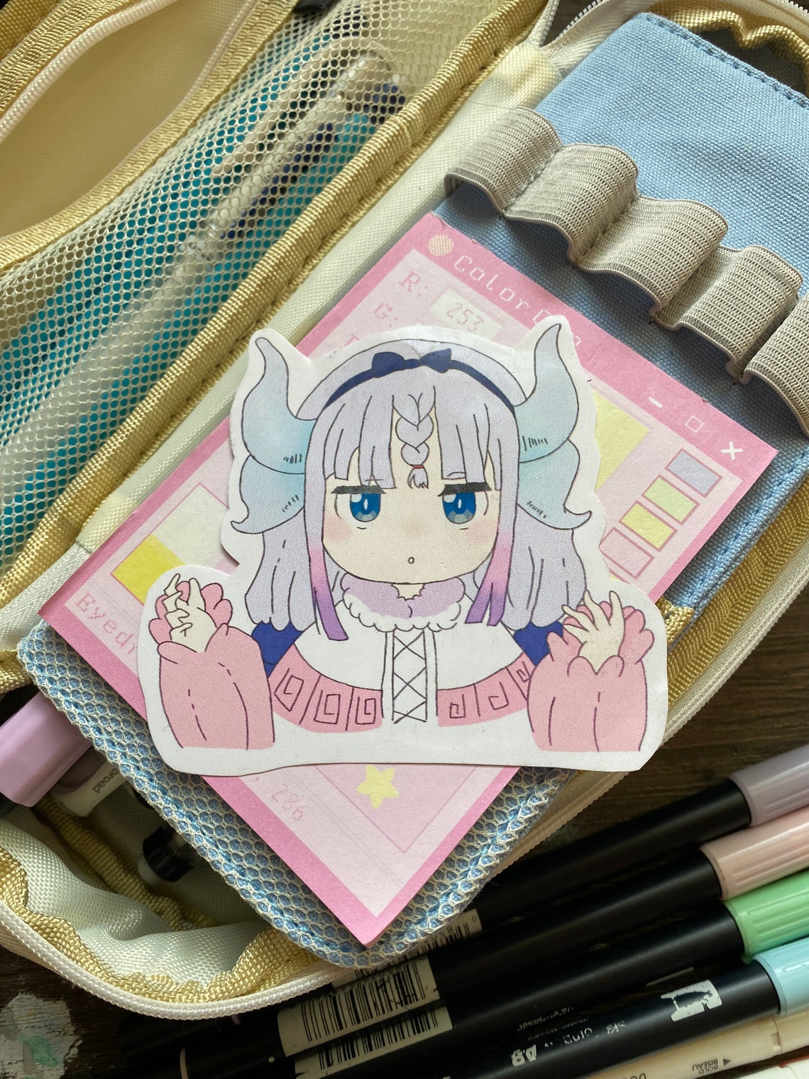 Kanna Kamui Sticker Miss Kobayashis Dragon Maid - Etsy UK