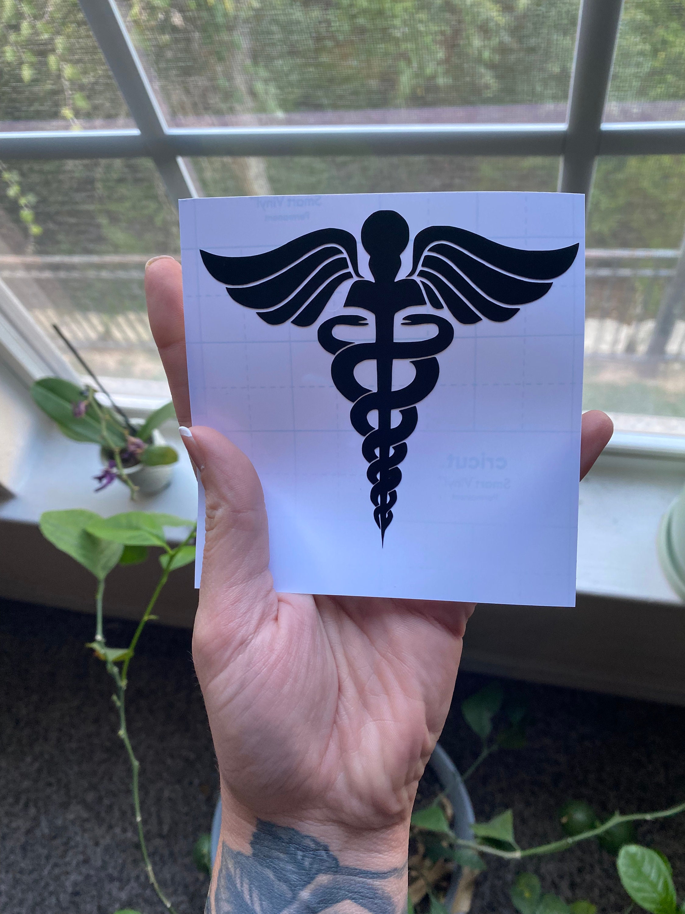 Caduceus Medical Logo Decal Multiple Color Options - Etsy