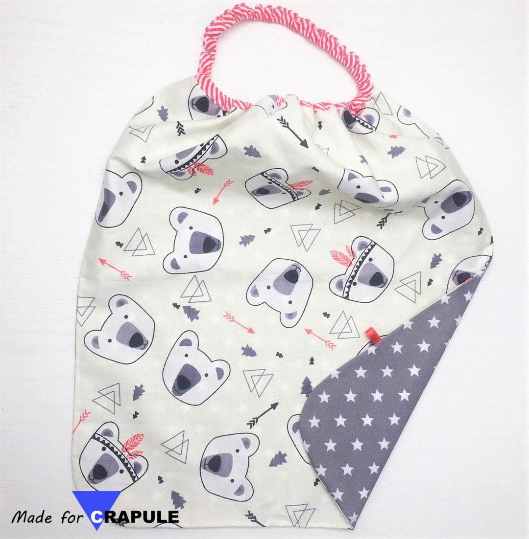 Elasticated Napkin / Child Canteen Napkin / Bear / Back to School - Etsy