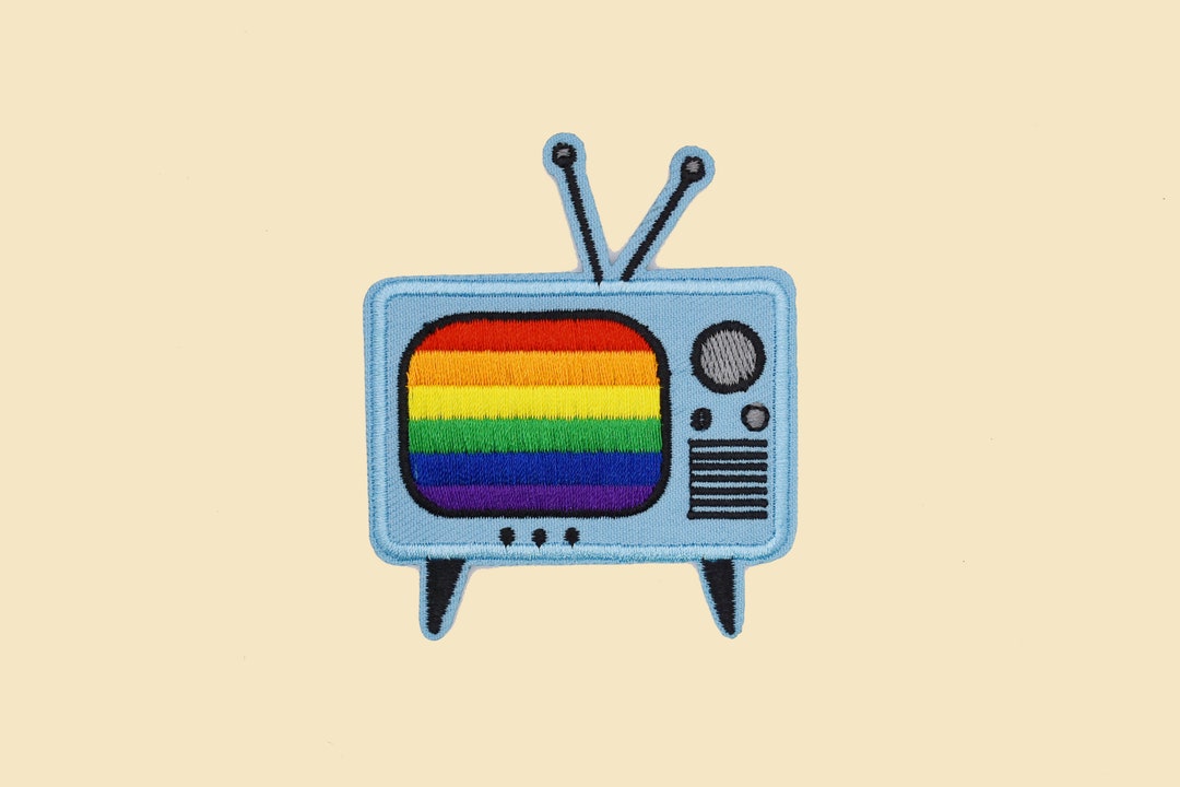Iron-on Rainbow Television Patch/lgbt Badge/tv Patch/decorative Patch ...