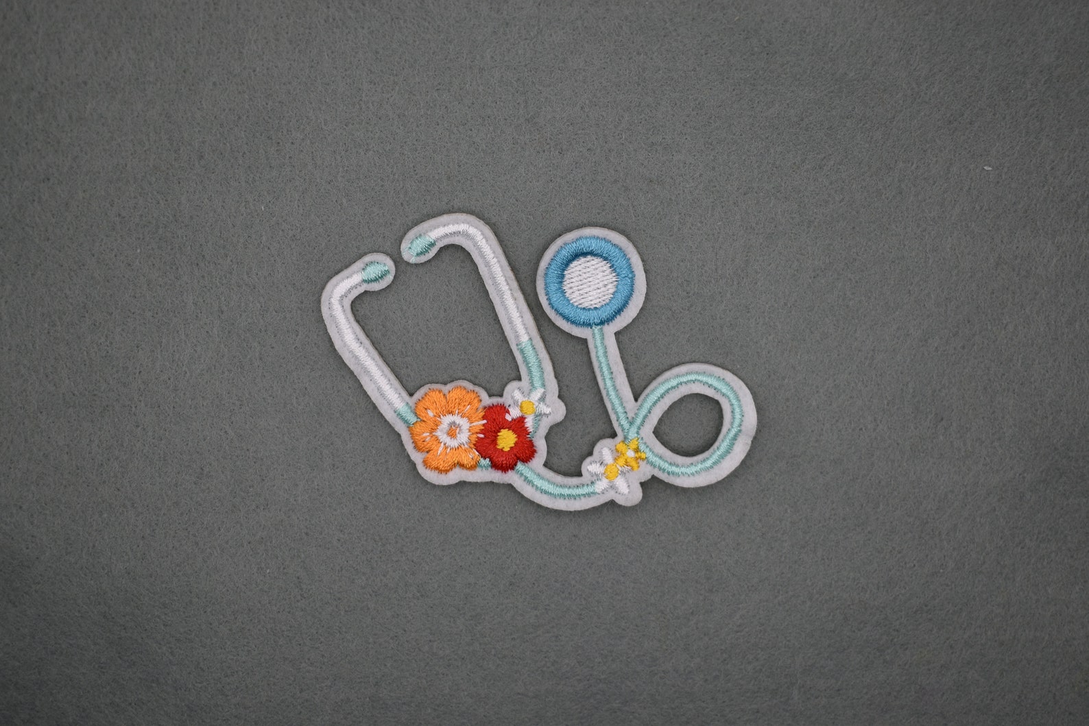 Iron-on Stethoscope Patch/medical Elements/nurse Machine Embroidery ...
