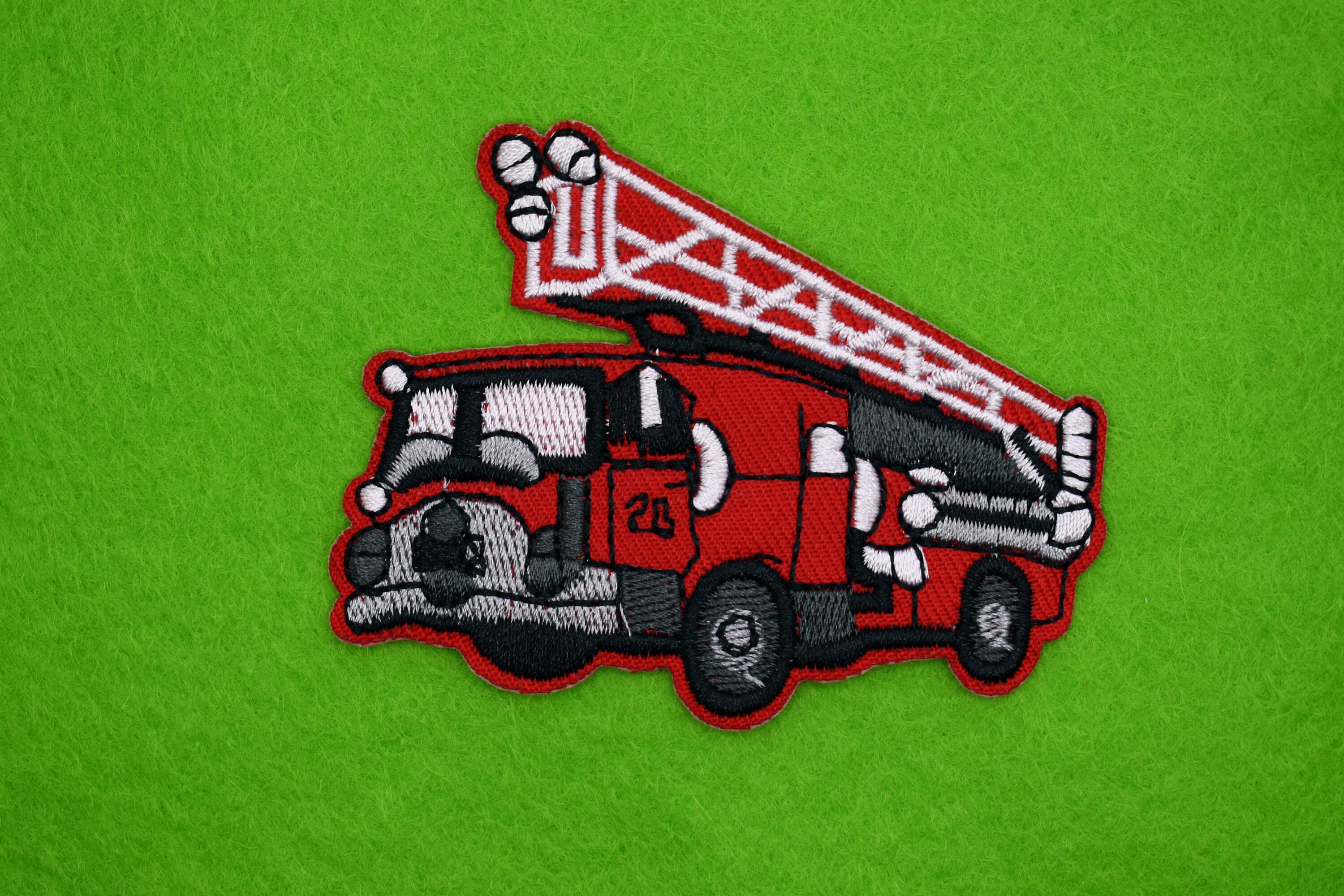 Fire Engine Iron-on Patch/fire Truck Badge/emergency Vehicle Patch ...