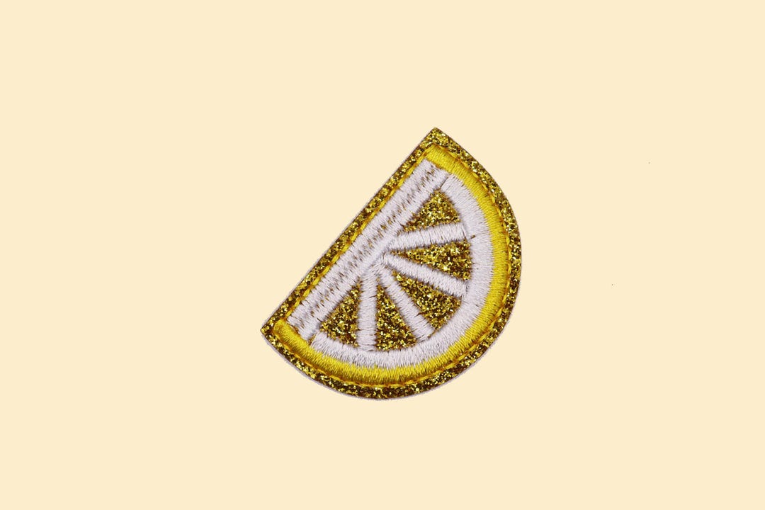 Sparkling Lemon Slice Iron-on Patch/fruit Badge/fruit Vegetable Patch ...
