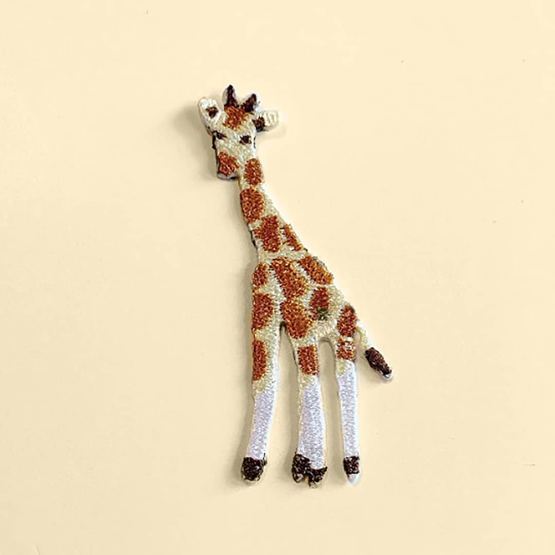 Iron-on Giraffe Patch/animal Badge/diy Embroidery/decorative Patch/embroidered Applique/giraffe ...