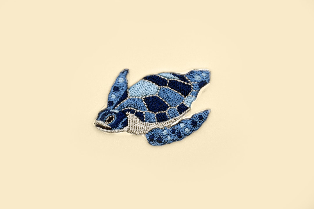 Stick-on Blue Sea Turtle Patch/turtle Badge/diy Embroidery/decorative ...