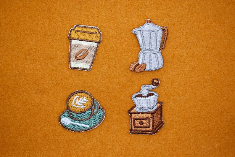 Coffee Cups Iron-on Patch/coffee Badge/cafe Lover Badge/decorative ...
