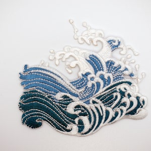 Iron-on Sea Wave Patch/janpanese Art Patch/sea Wave Patch/decorative ...