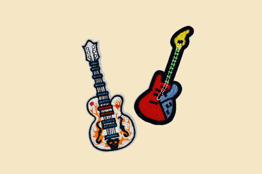 Colourful Guitars Iron-on Patch/guitar Badge/instruments Patch ...