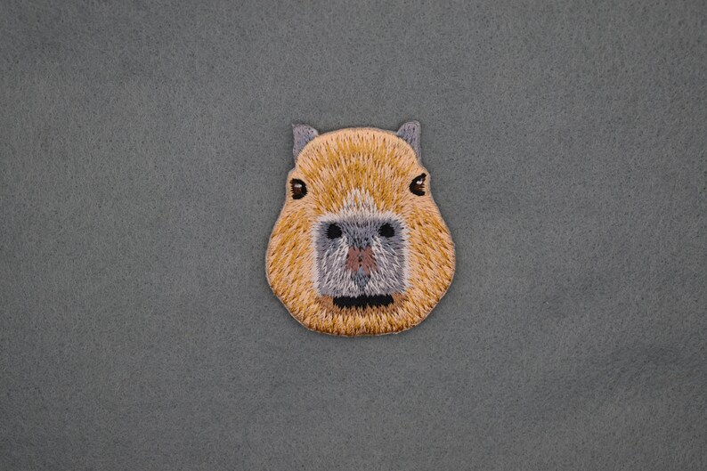 Iron-on Capybara Head Patch/animal Badge/capybara Badge/decorative ...