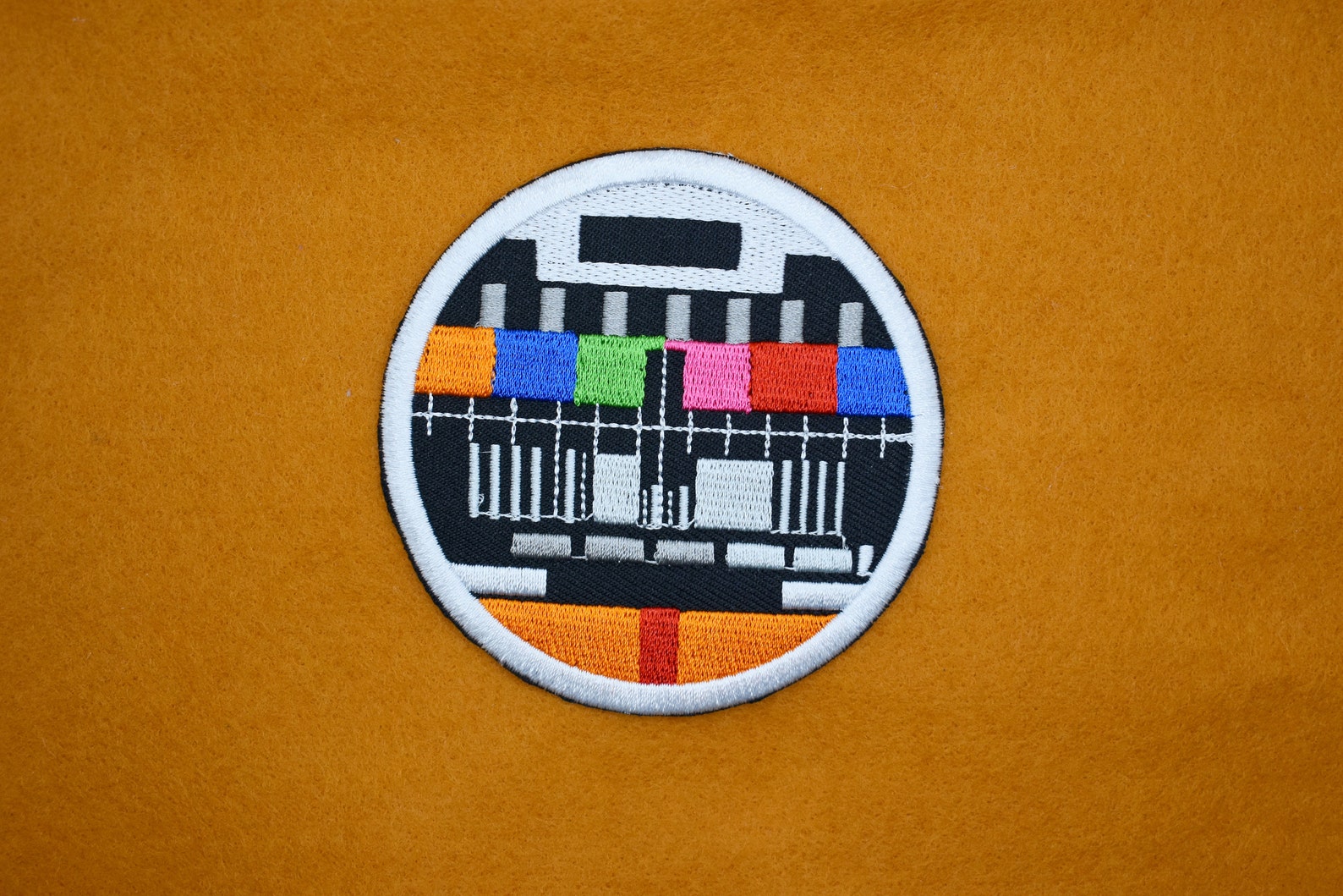 Iron-on No Signal TV Patch/television Sabc Test Pattern Patch ...