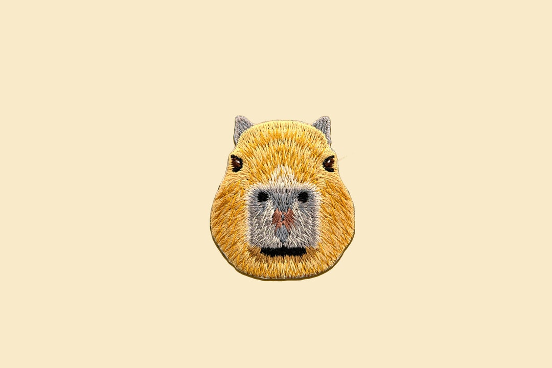 Iron-on Capybara Head Patch/animal Badge/capybara Badge/decorative ...