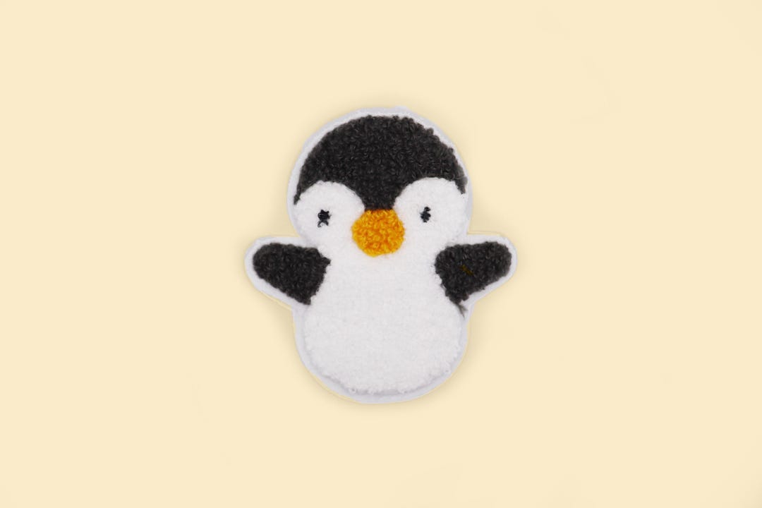 Large Sew-on Adorable Fluffy Penguin Patch/animal Badge/diy Embroidery ...