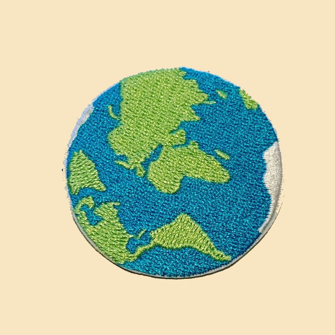 Stick-on Large Earth Embroidered Patch/diy Appliqué Badge/space Lover ...