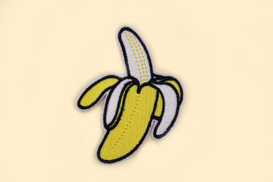 Iron-on Peeled Banana Patch/quirky Patch/banana Lover Patch/banana Gift ...
