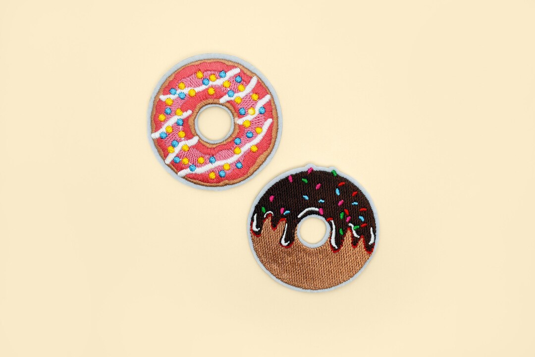 Iron-on Colourful Doughnut Patch/food Badge/doughnut Patch/decorative Patch/diy/embroidered ...