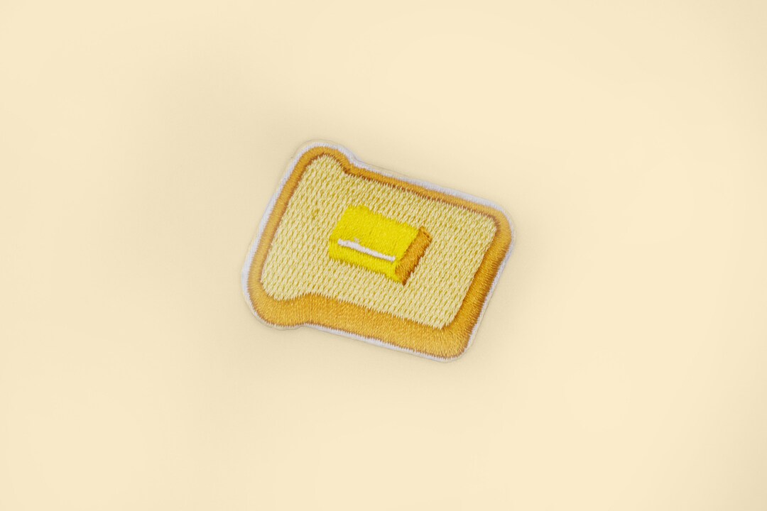 Stick-on Buttered Toast Bread Patch/food Badge/toast Patch/decorative ...