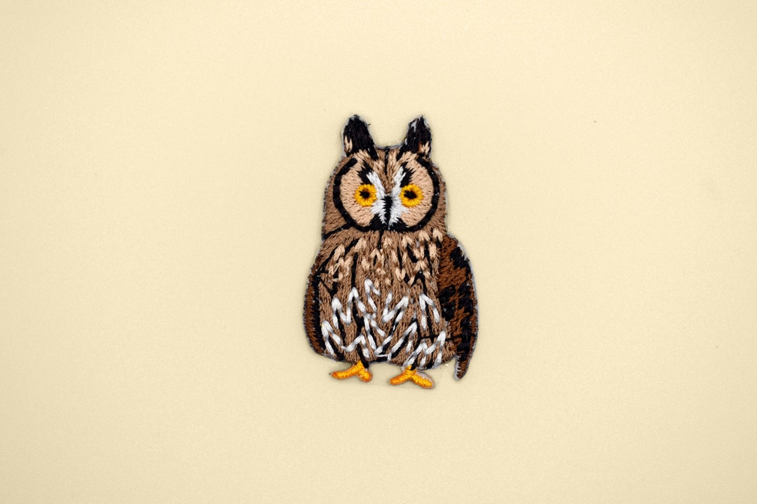 Stick-on Eurasian Eagle Owl Patch/animal Badge/diy Embroidery ...